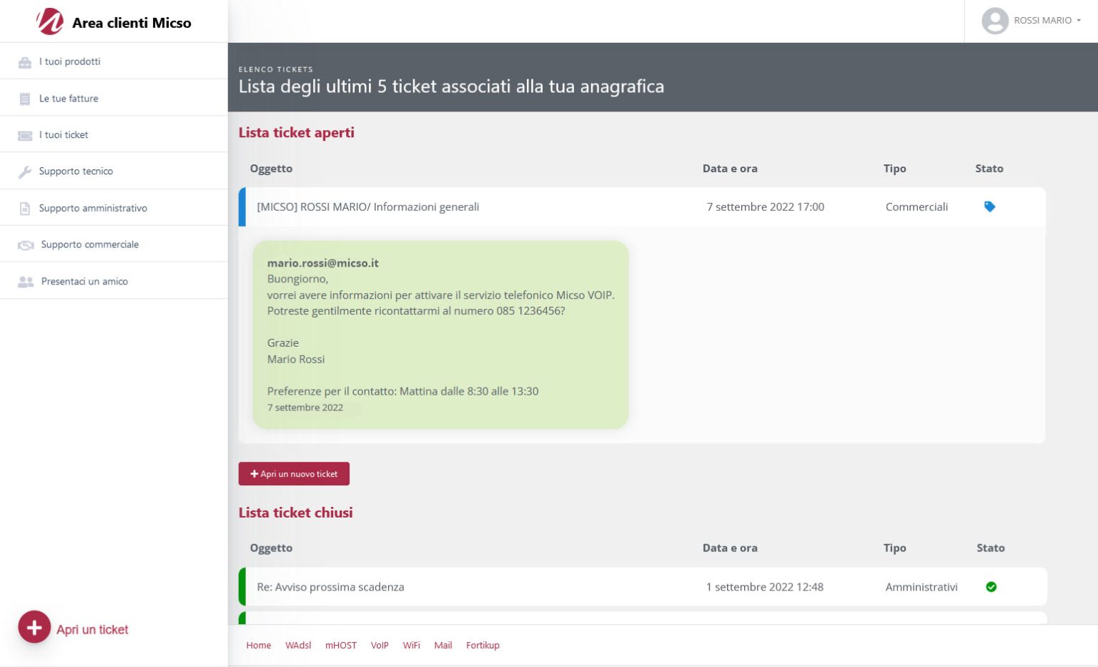 Semplificati la vita! Entra in Area Clienti Micso I – Micso IT ...